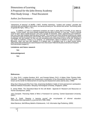 Proposal Submitted to John Dewey Academy in Great Barrington, MA | PDF