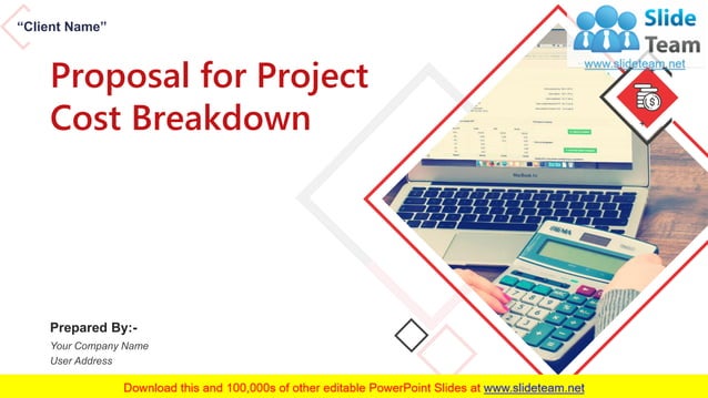 Proposal For Project Cost Breakdown PowerPoint Presentation Slides | PPT