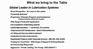 Proposal For The Difference Between Manual Lubrication And Automatic ...