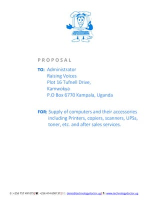 Proposal for the supply of computers and accessories raising voices | PDF