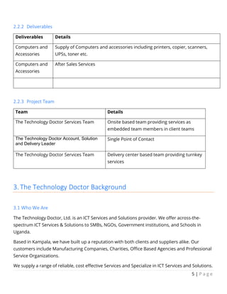 Proposal for the supply of computers and accessories raising voices | PDF