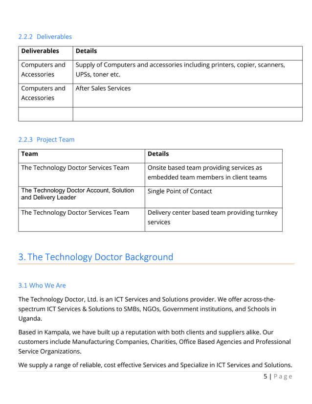 Proposal for the supply of computers and accessories raising voices | PDF