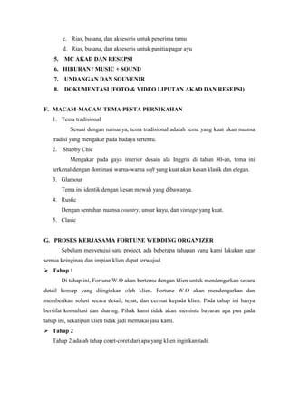 Proposal fortune weding organizer | PDF