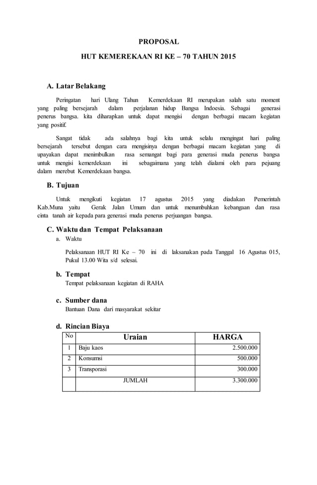 Proposal gerak jalan barisan muda baharuddin | PDF