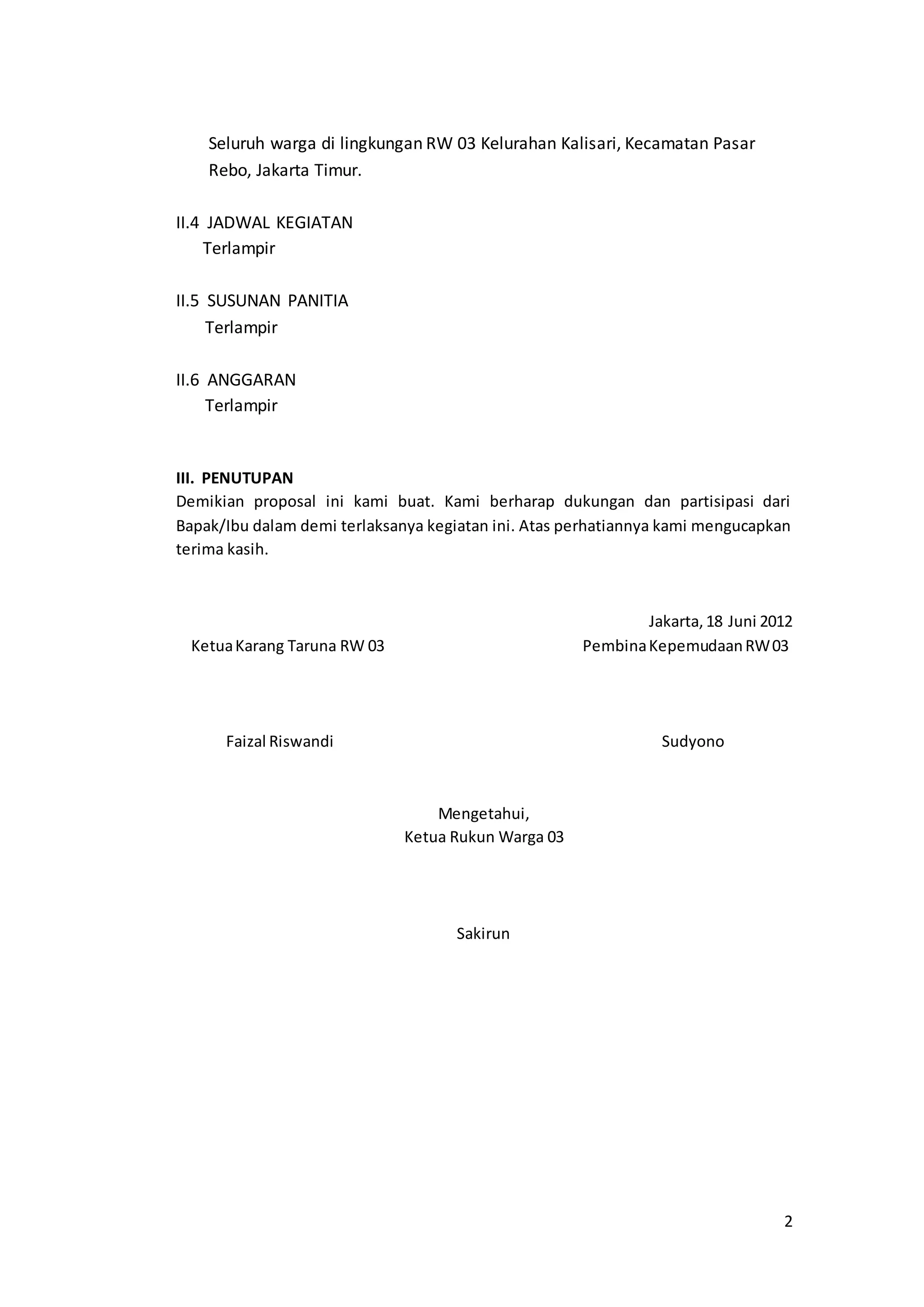 Proposal gerak jalan paelangkuta raha | PDF