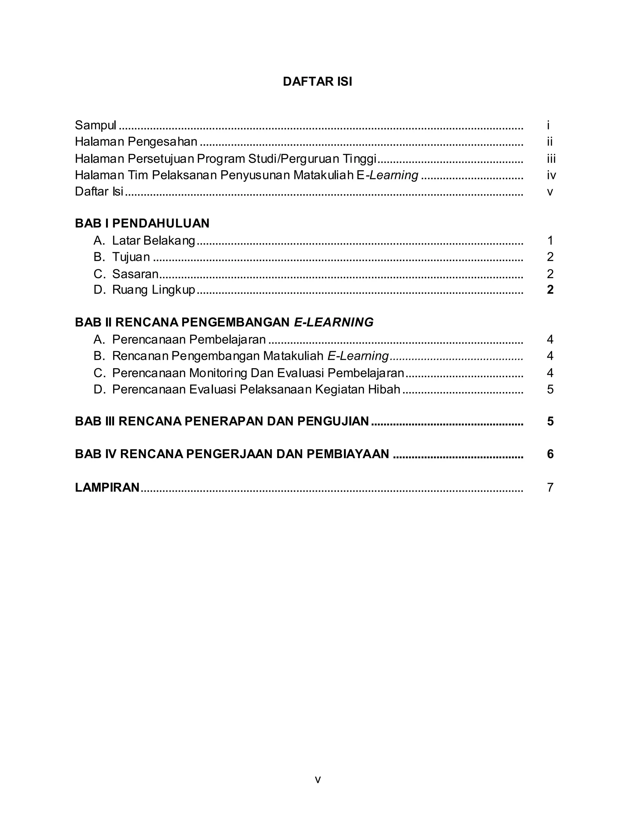 Proposal hibah matakuliah e learning | PDF