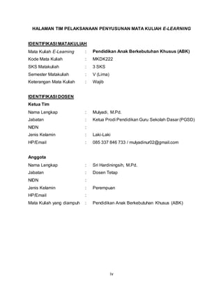 Proposal hibah matakuliah e learning | PDF