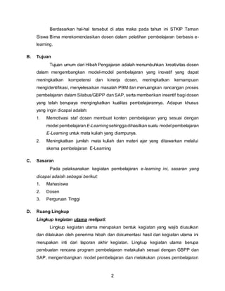 Proposal hibah matakuliah e learning | PDF