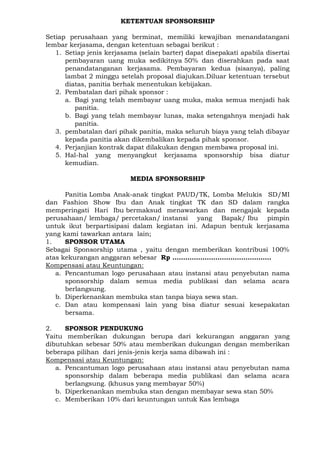 contoh PROPOSAL HUT RI 77 terbaru untuk lingkungan | PDF