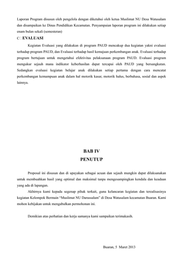 Proposal ijin operasional | RTF