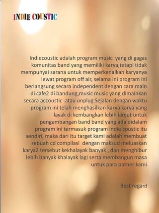 Proposal indie coustic | PDF