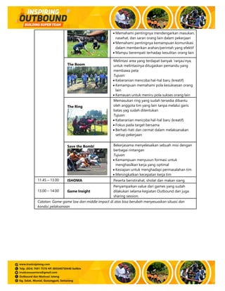 Proposal inspiring outbound instansi pemerintah perusahaan 2 h1m | PDF