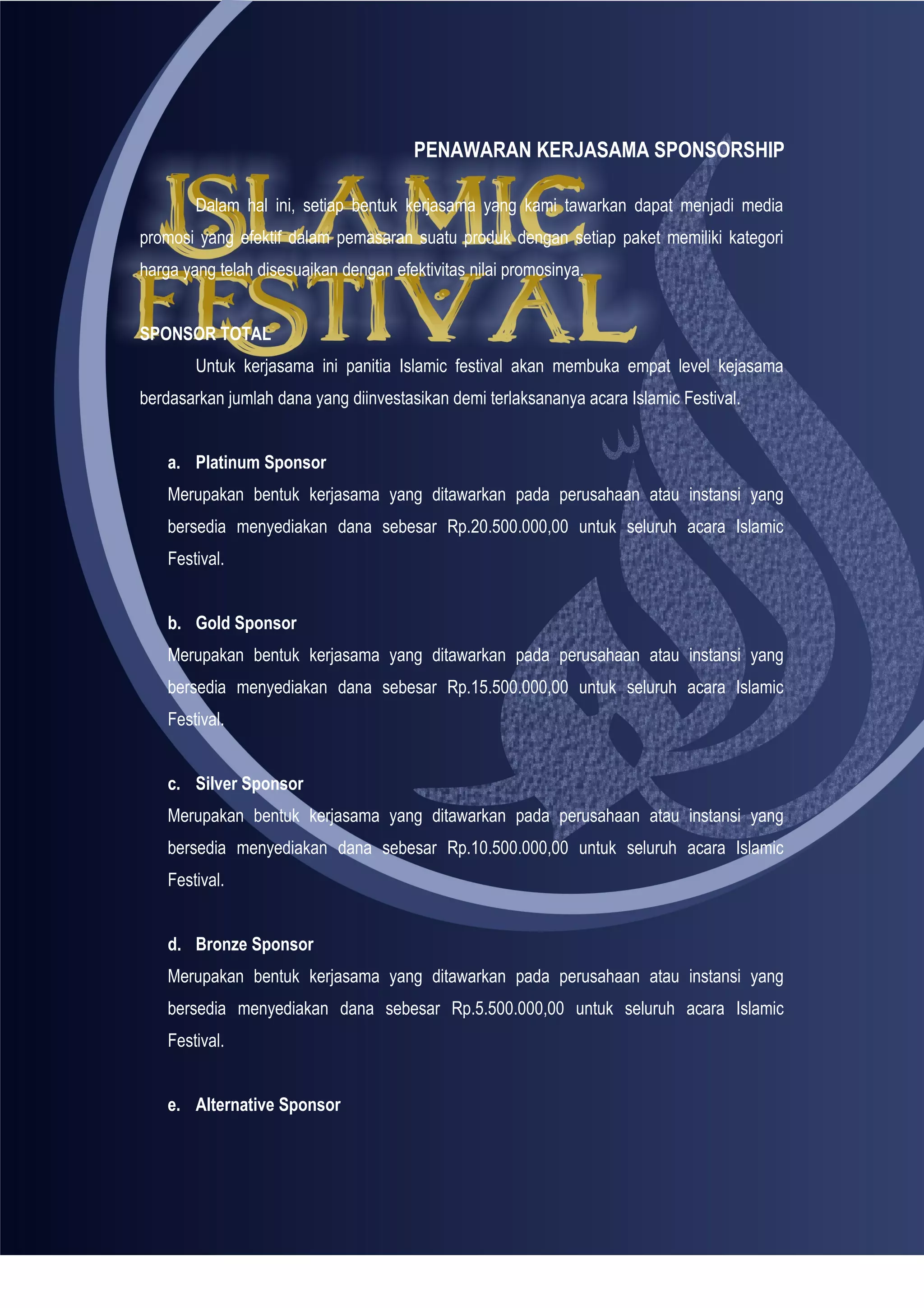 Proposal islami festifal | DOC
