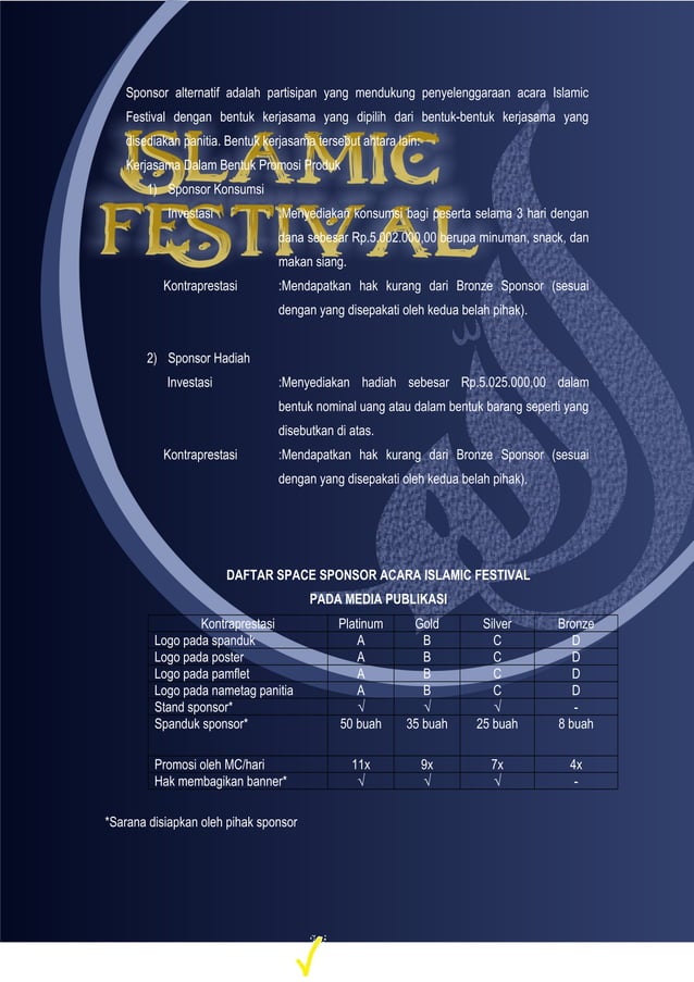 Proposal islami festifal | DOC