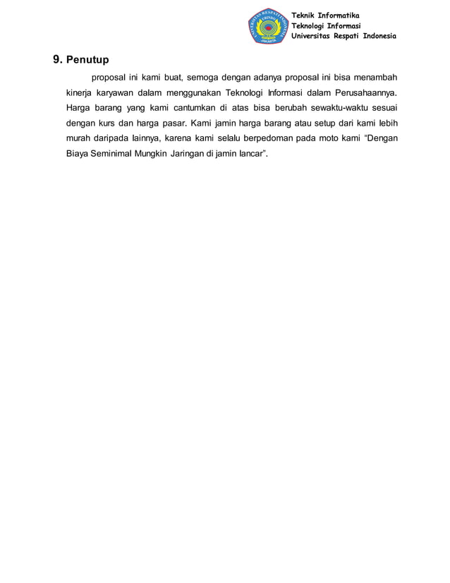 Proposal jaringan komputer | DOCX