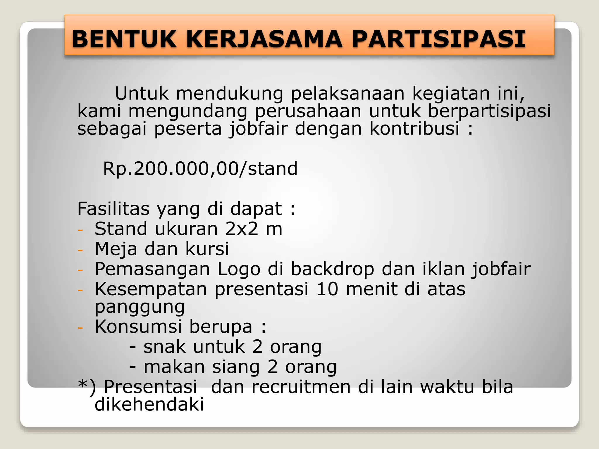 Proposal jobfair 2019 | PPTX