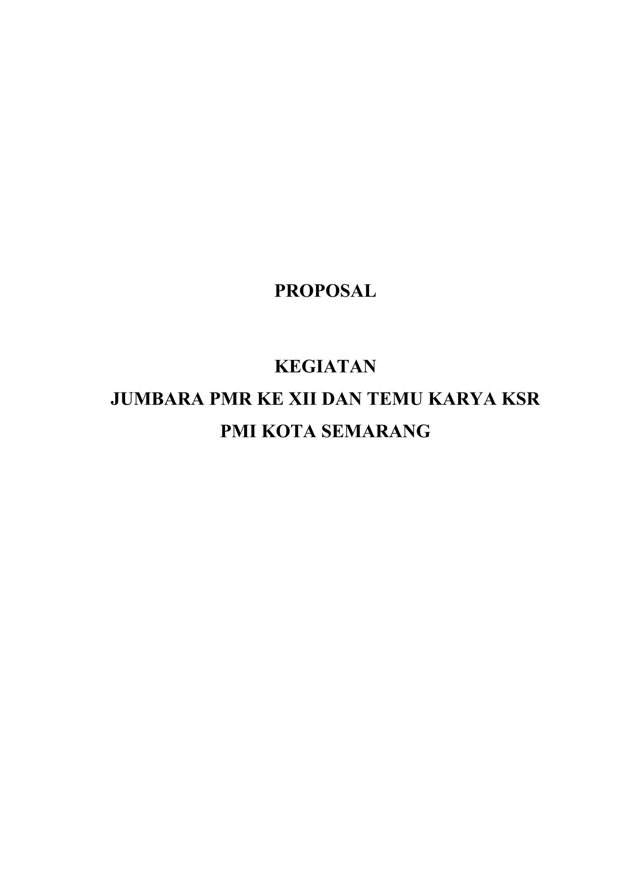 Proposal jumbara pmr | PDF