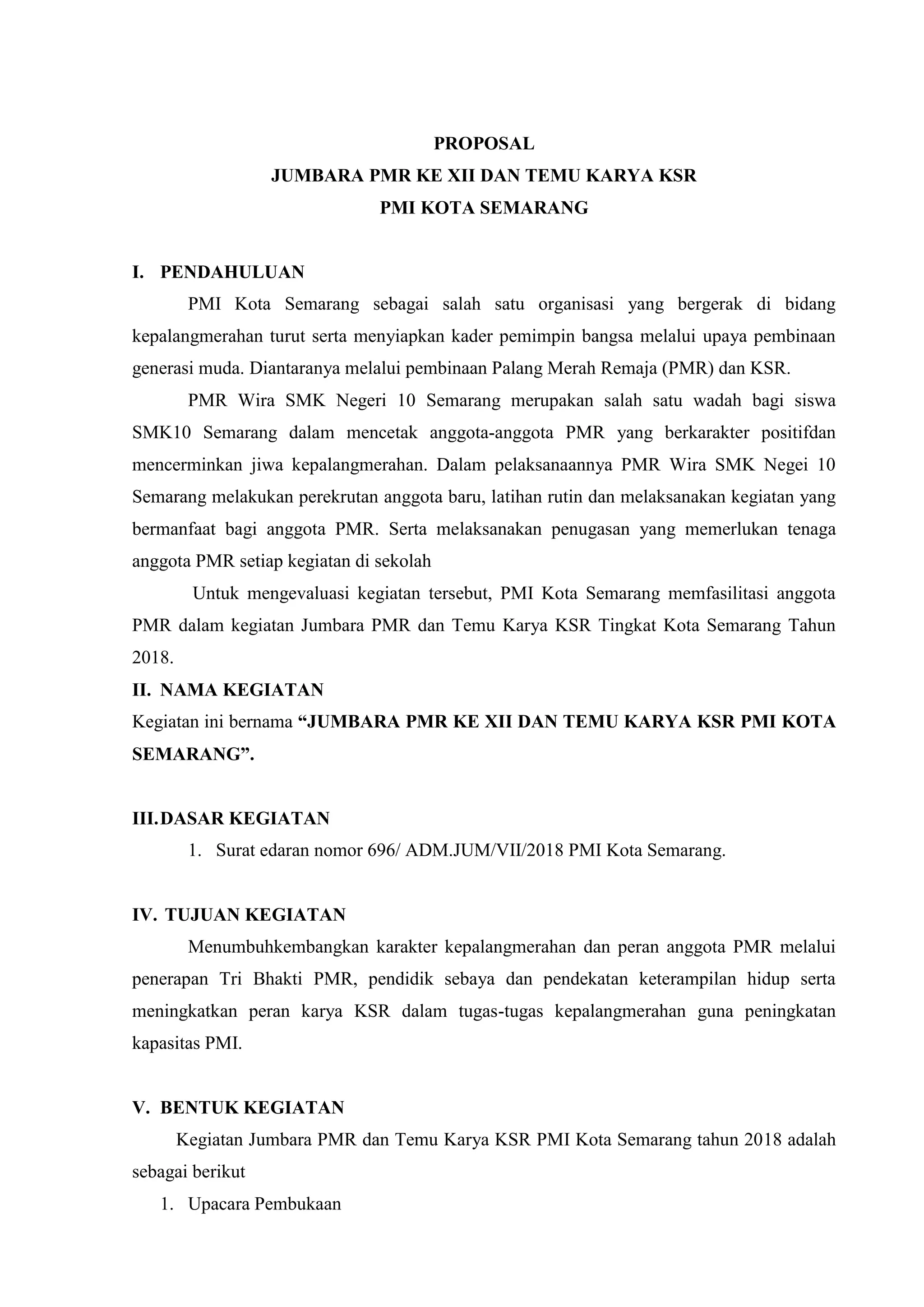Proposal jumbara pmr | PDF