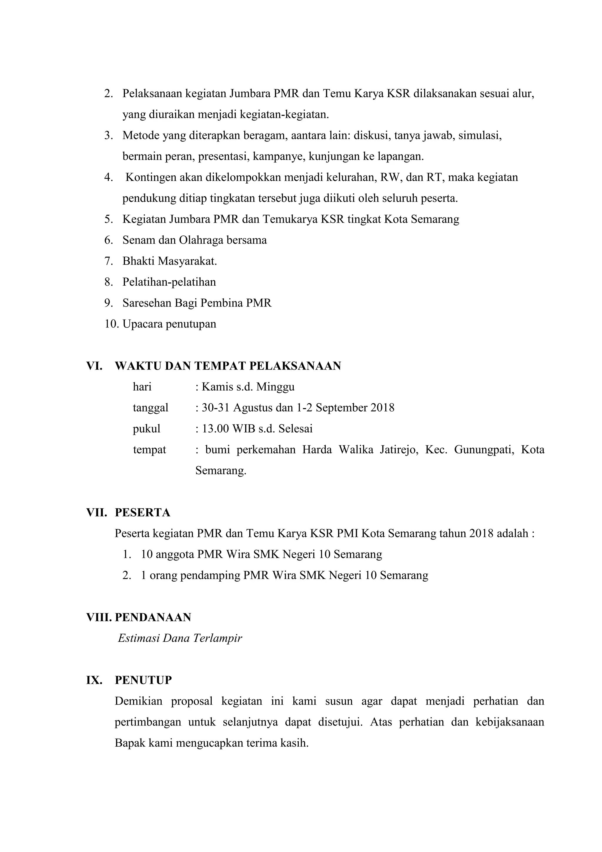 Proposal jumbara pmr | PDF