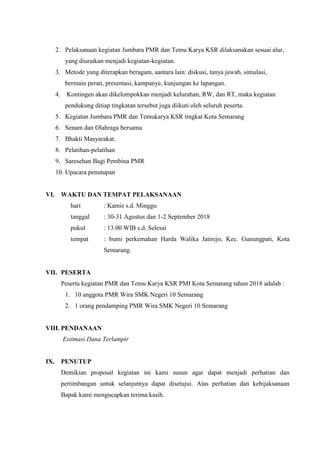 Proposal jumbara pmr | PDF