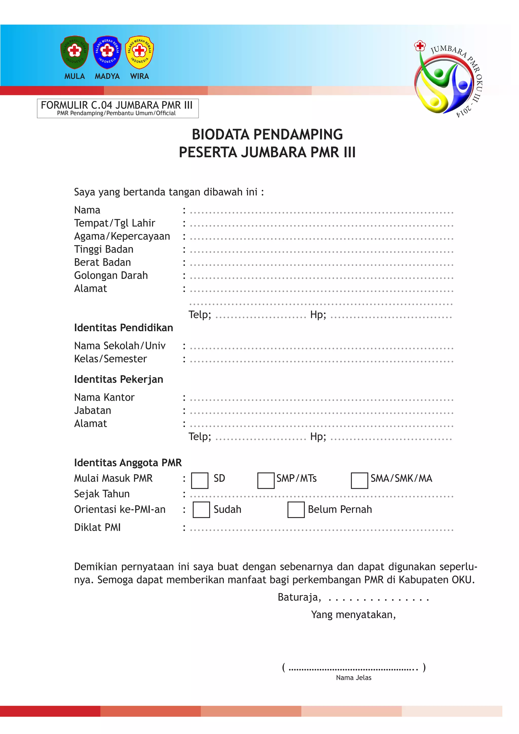 Proposal jumbara PMR OKU | PDF