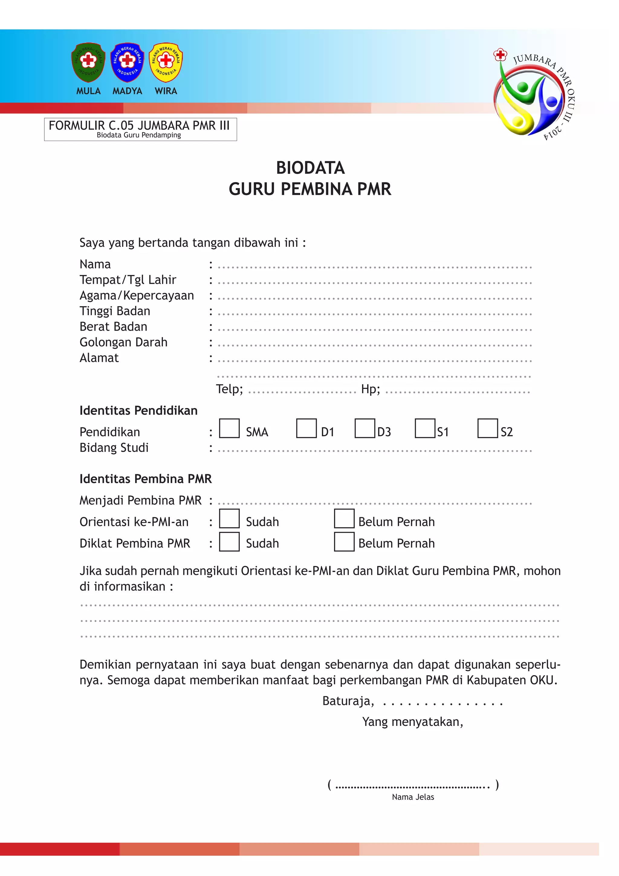 Proposal jumbara PMR OKU | PDF