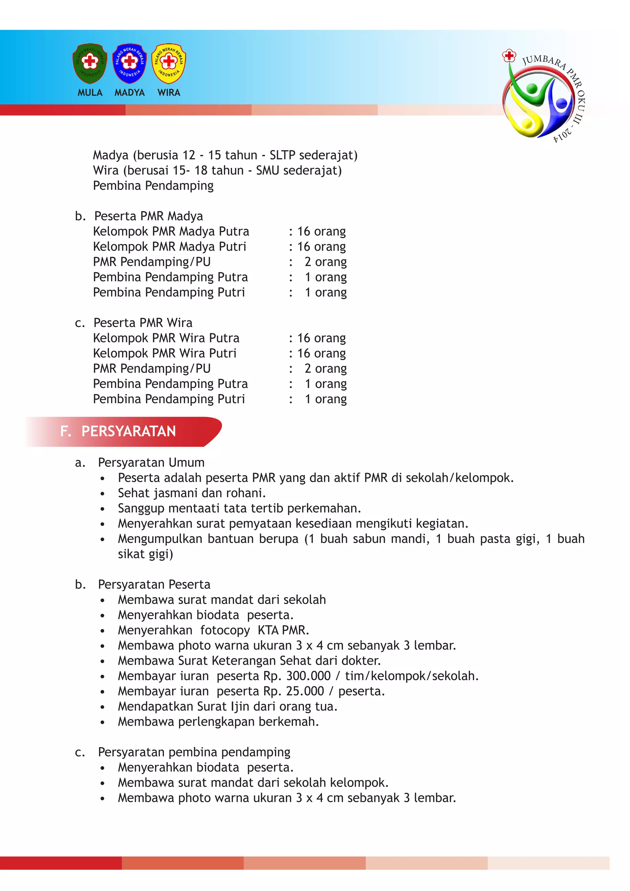 Proposal jumbara PMR OKU | PDF
