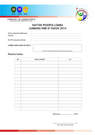Proposal jumbara PMR OKU | PDF