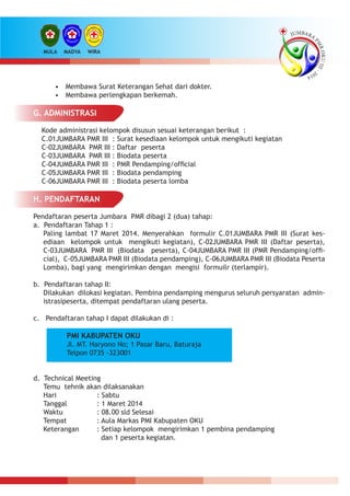 Proposal jumbara PMR OKU | PDF
