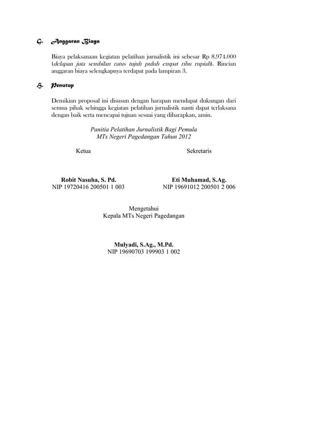 Proposal jurnalistik i | DOCX