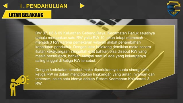 Proposal keamanan lingkungan 3 RW ( RW 07 X RW 08 X RW 09 ) | PPTX