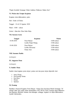 Proposal kegiatan agustusan | PDF