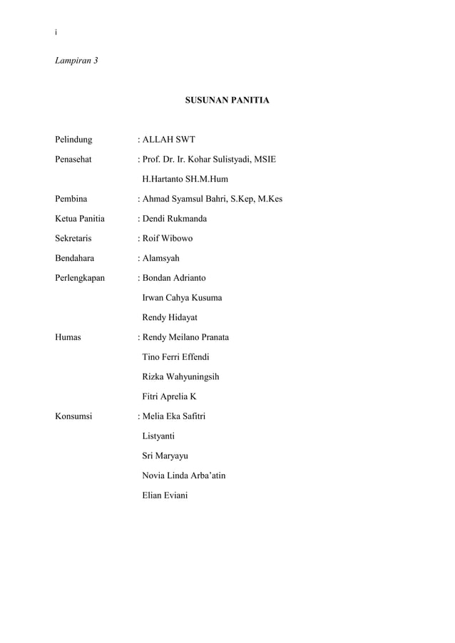 Proposal kegiatan buka bersama USAHID SURAKARTA | PDF