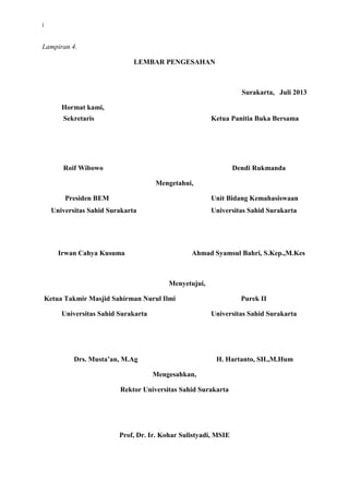 Proposal kegiatan buka bersama USAHID SURAKARTA | PDF