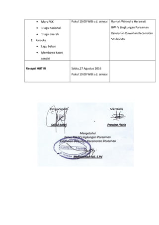 Proposal kegiatan hut ri | DOC