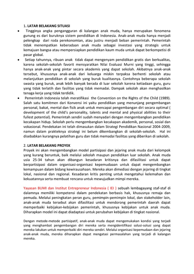 Proposal kegiatan pelatihan kewirausahaan | DOCX