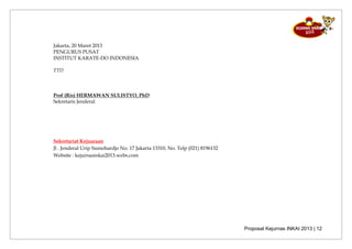 Proposal kejurnas inkai 2013 | PDF