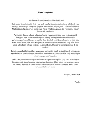 Proposal Kelompok 2.docx membahas penelitian tentang peranan perempuan ...