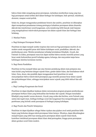 Proposal Kelompok 2.docx membahas penelitian tentang peranan perempuan ...