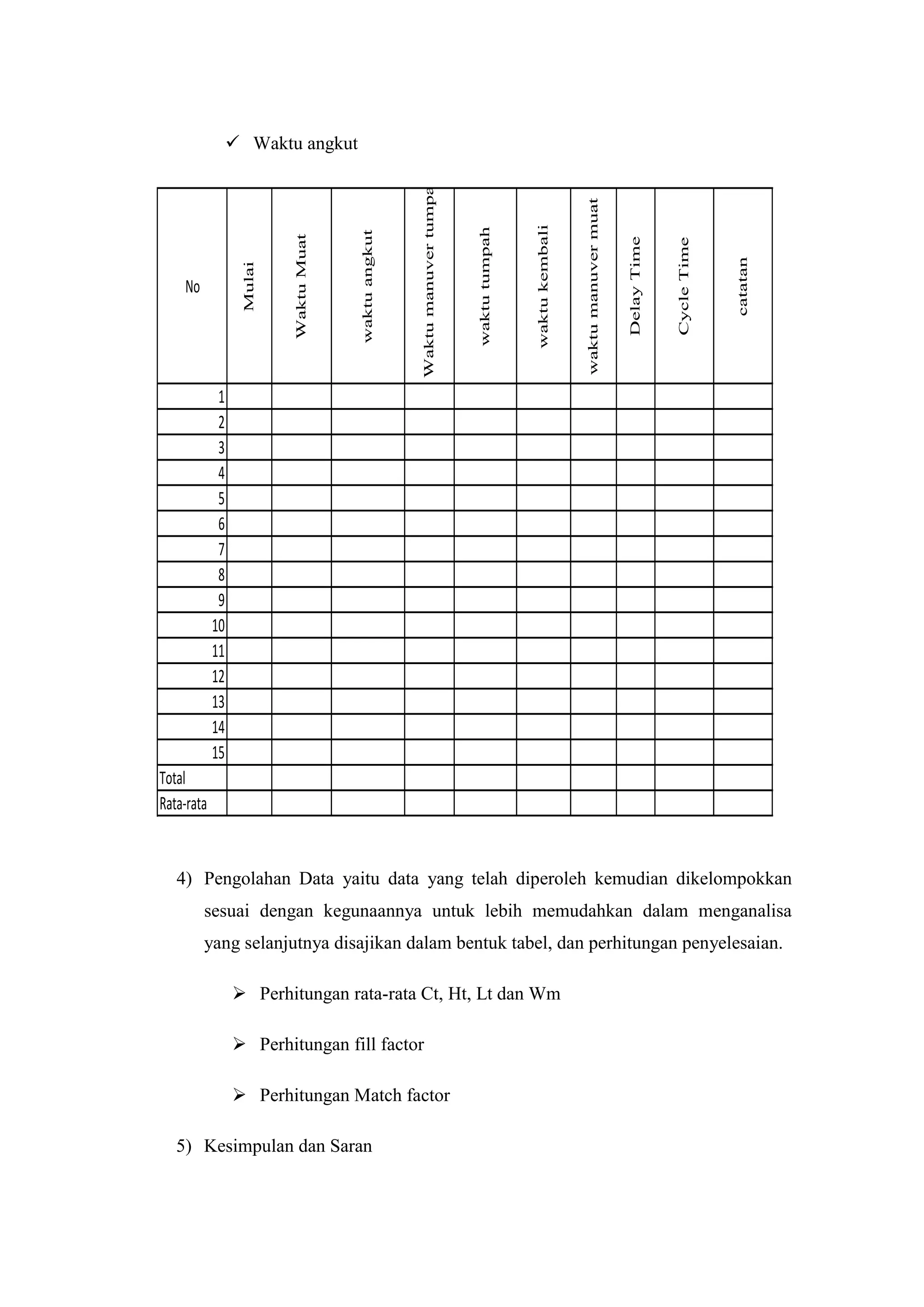 estimasi bucket fill factor berdasarkan volume angkut DumpTruck | PDF