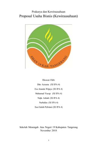 Proposal Kewirausahaan Batok Kelapa | PDF