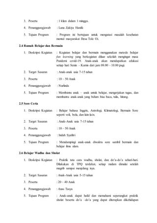 Contoh Format Proposal KKN Mandiri | DOC