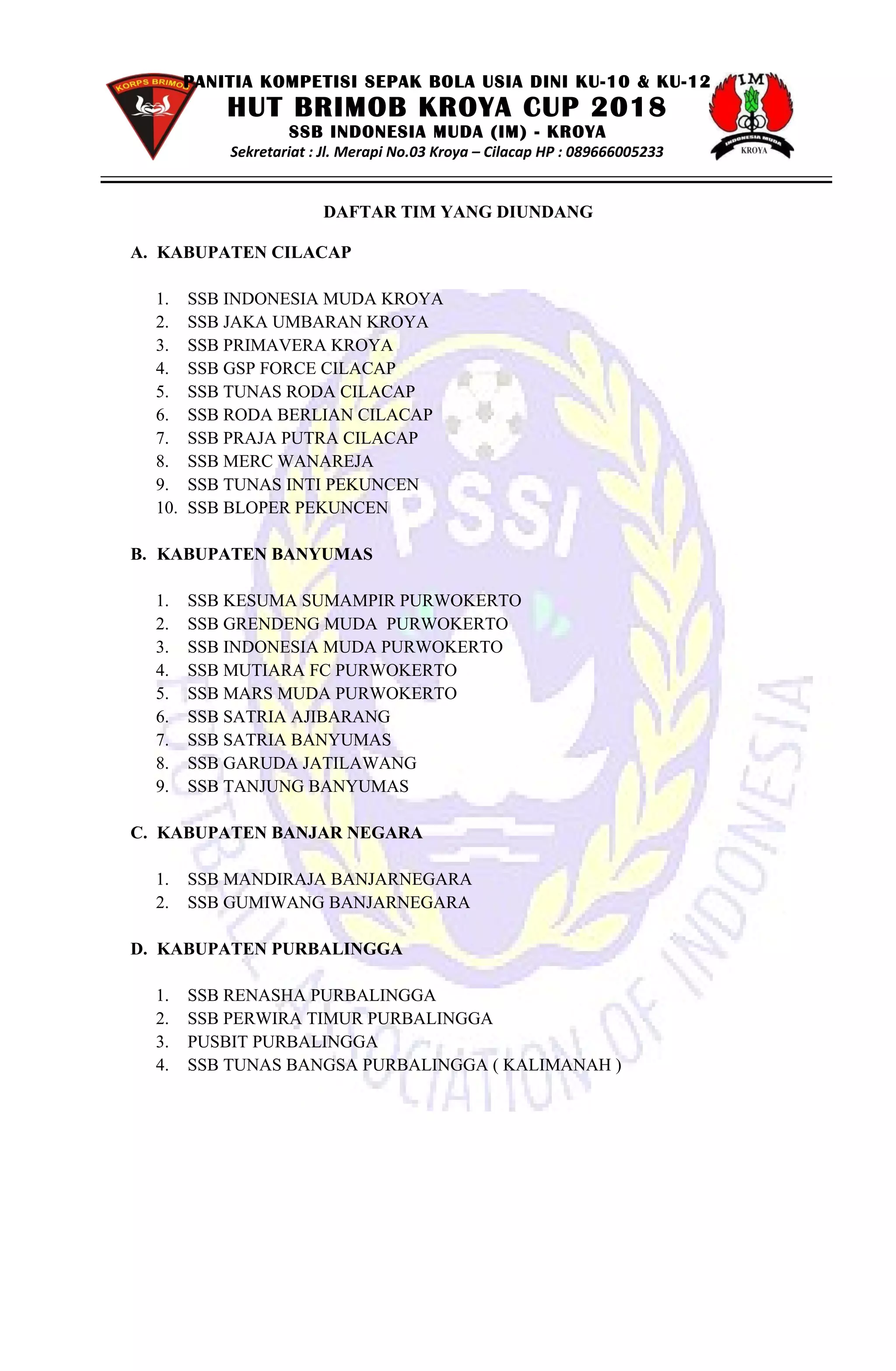 PROPOSAL SEPAK BOLA KU-10 & KU 12 2018 | DOC