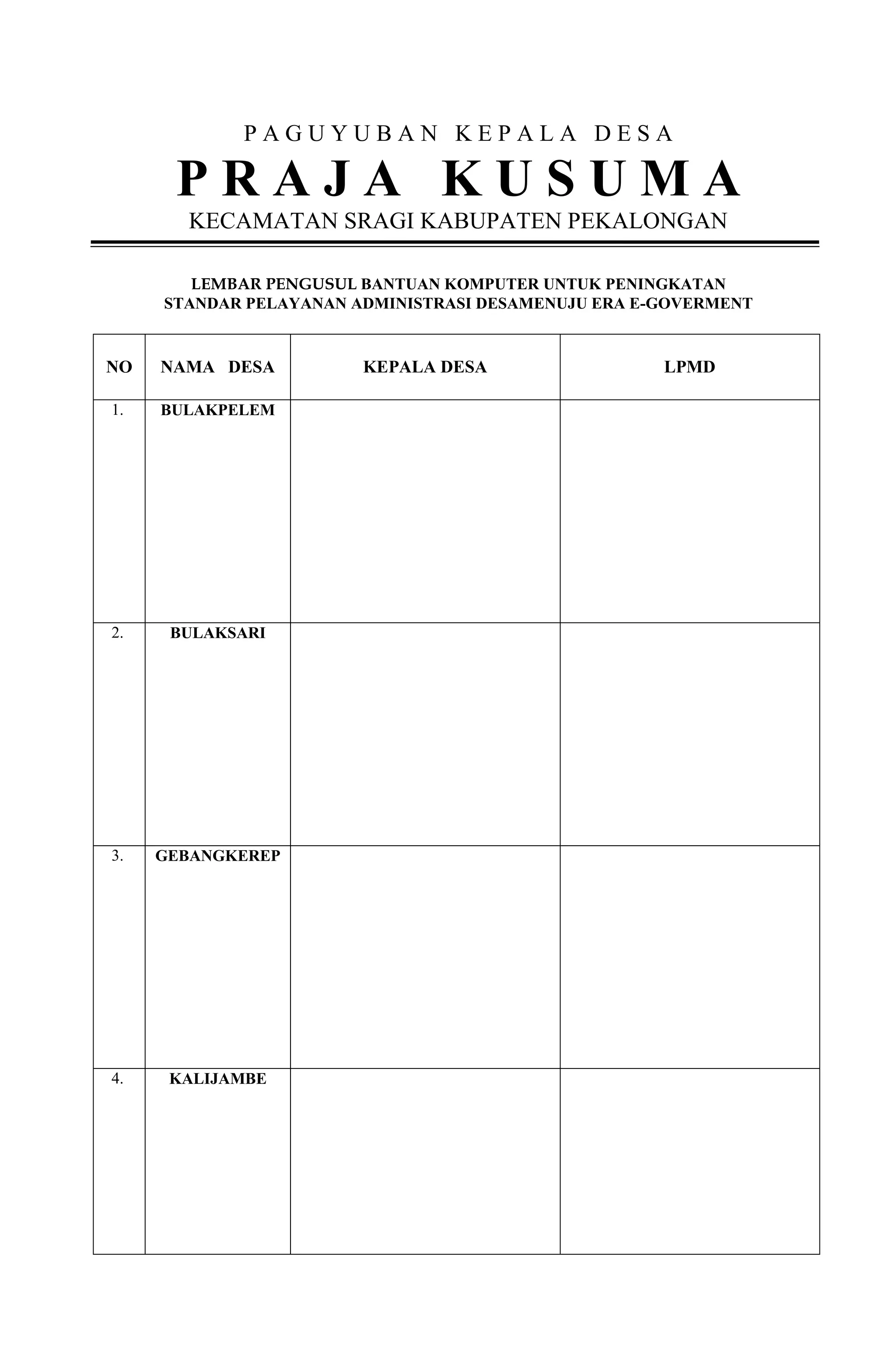 Proposal komputer Praja Kusuma | DOCX