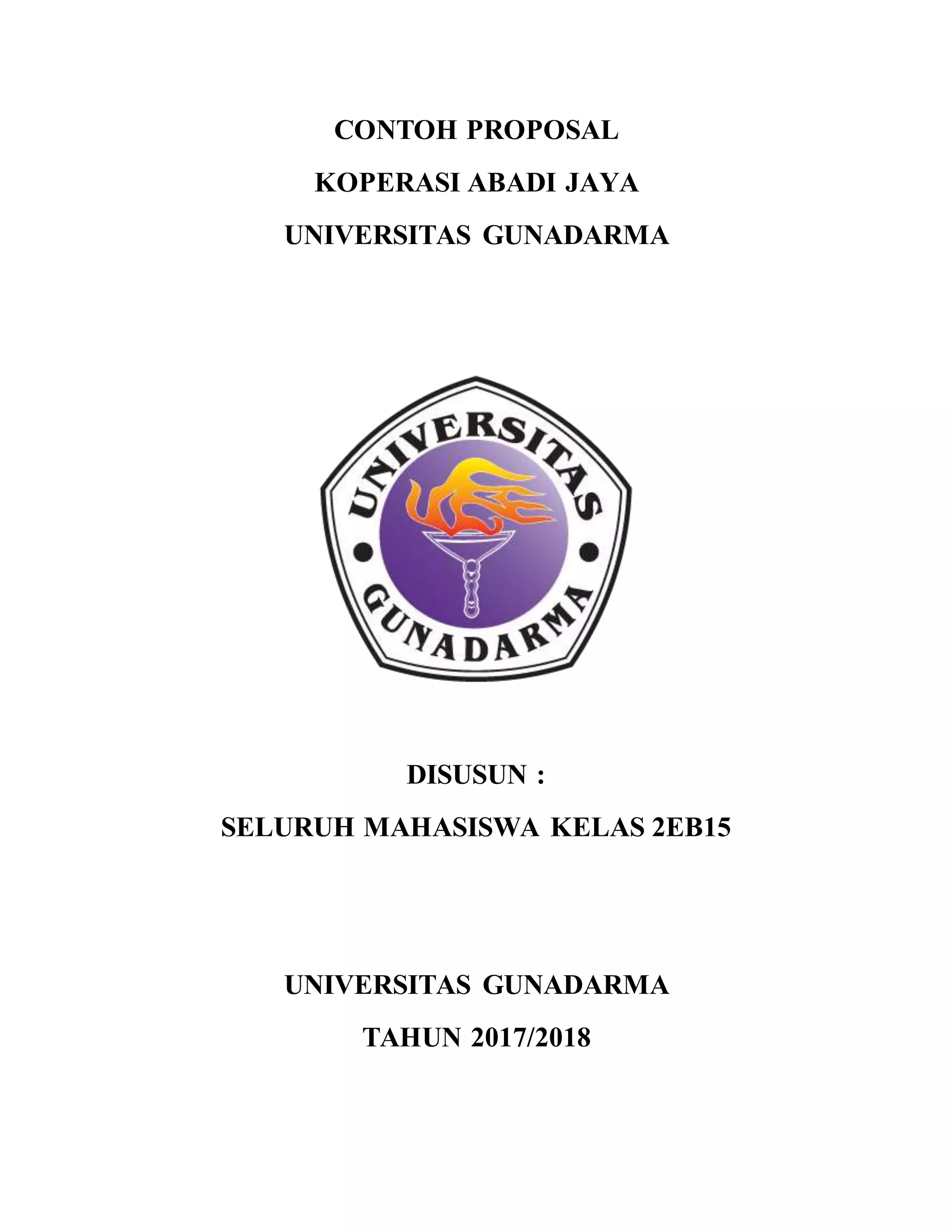 Contoh Proposal Koperasi | DOCX