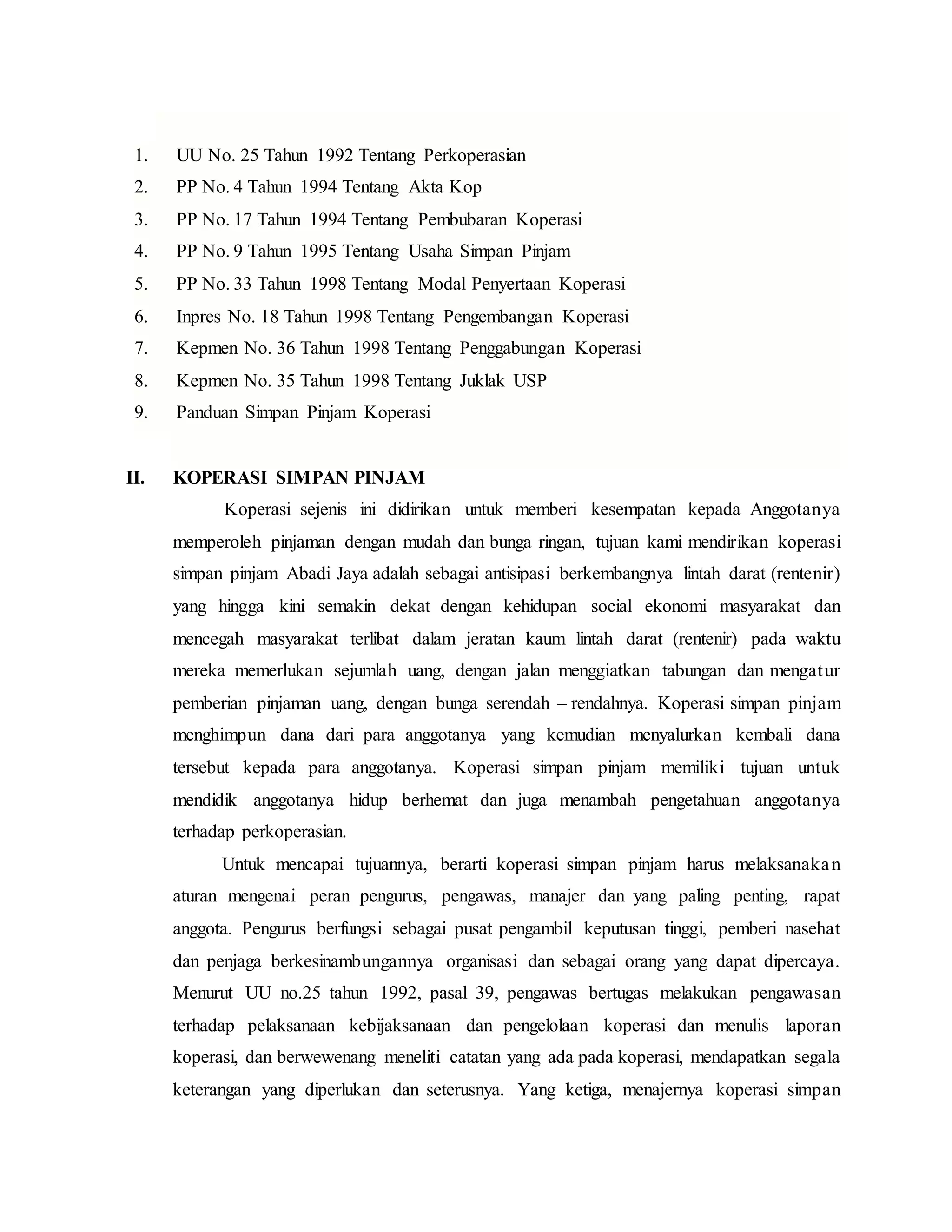 Contoh Proposal koperasi | DOCX