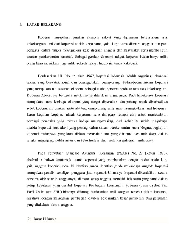 Contoh Proposal koperasi | DOCX