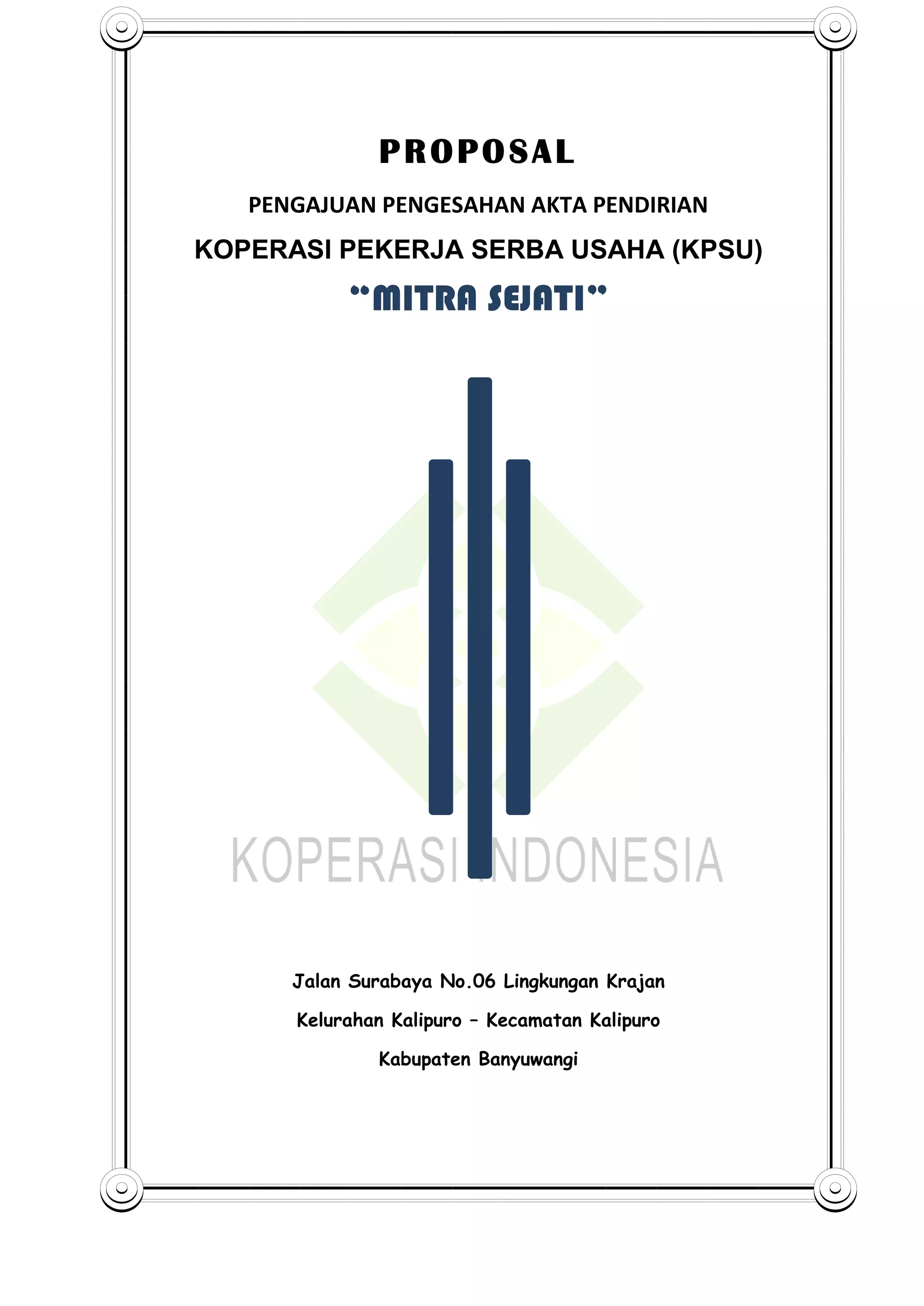 Proposal koperasi copy | DOCX