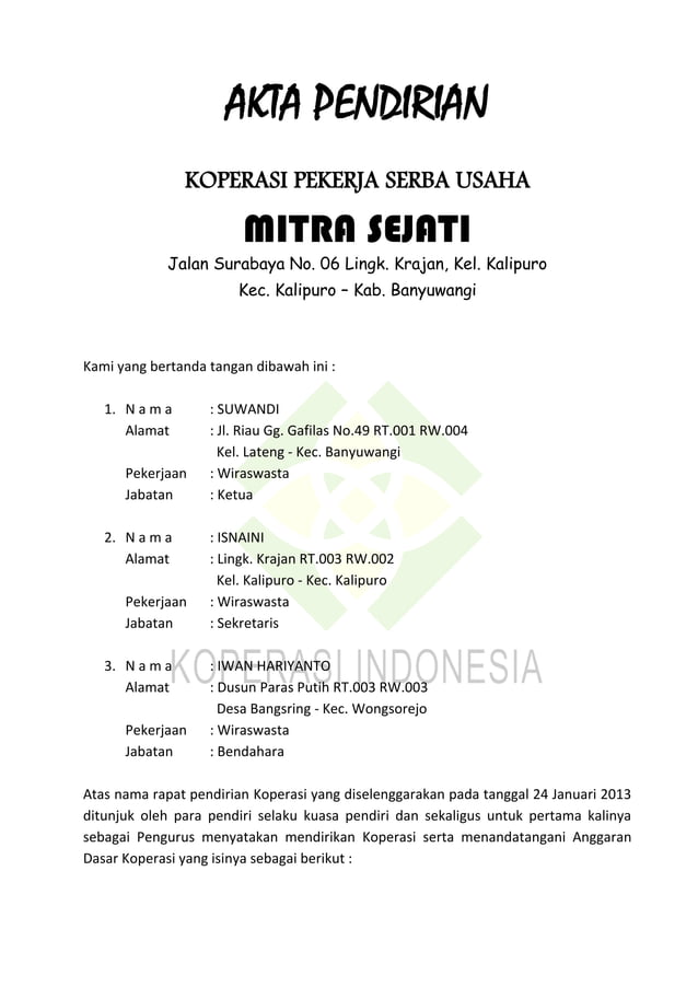 Proposal koperasi copy | DOCX