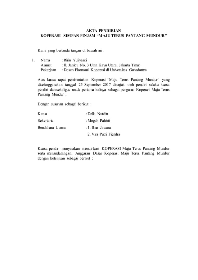 Proposal koperasi simpan pinjam 3 ea20 | PDF